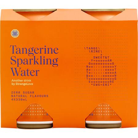 Get StrangeLove Sparkling Water Tangerine 330ml x 4 Pack delivered to ...