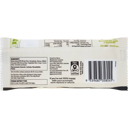 Macro Wholefoods Market Mini Multigrain Rice Cakes Dark Chocolate 13g ...