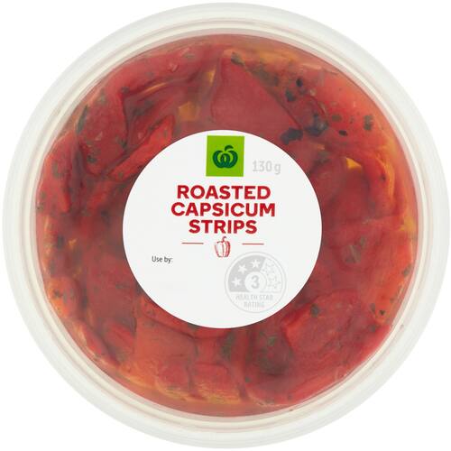 Woolworths Roasted Capsicum Strips 130g | bunch