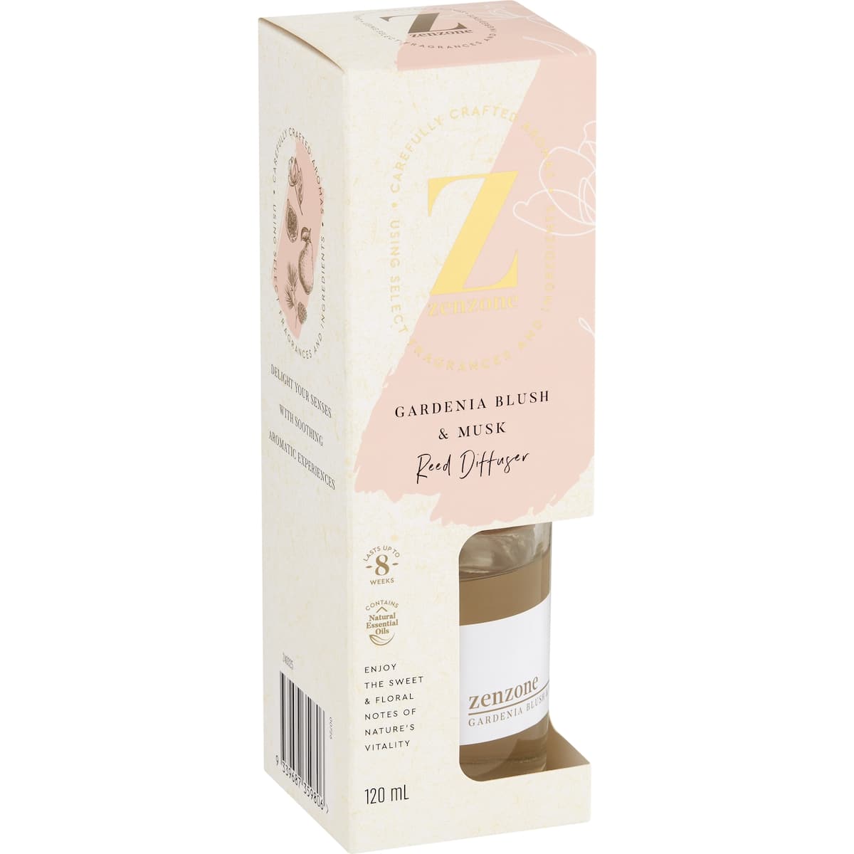 ZenZone Reed Diffuser Gardenia Blush & Musk 120mL | bunch