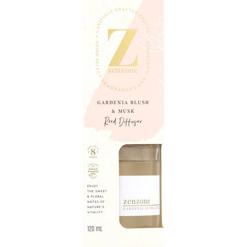 ZenZone Reed Diffuser Gardenia Blush & Musk 120mL | bunch