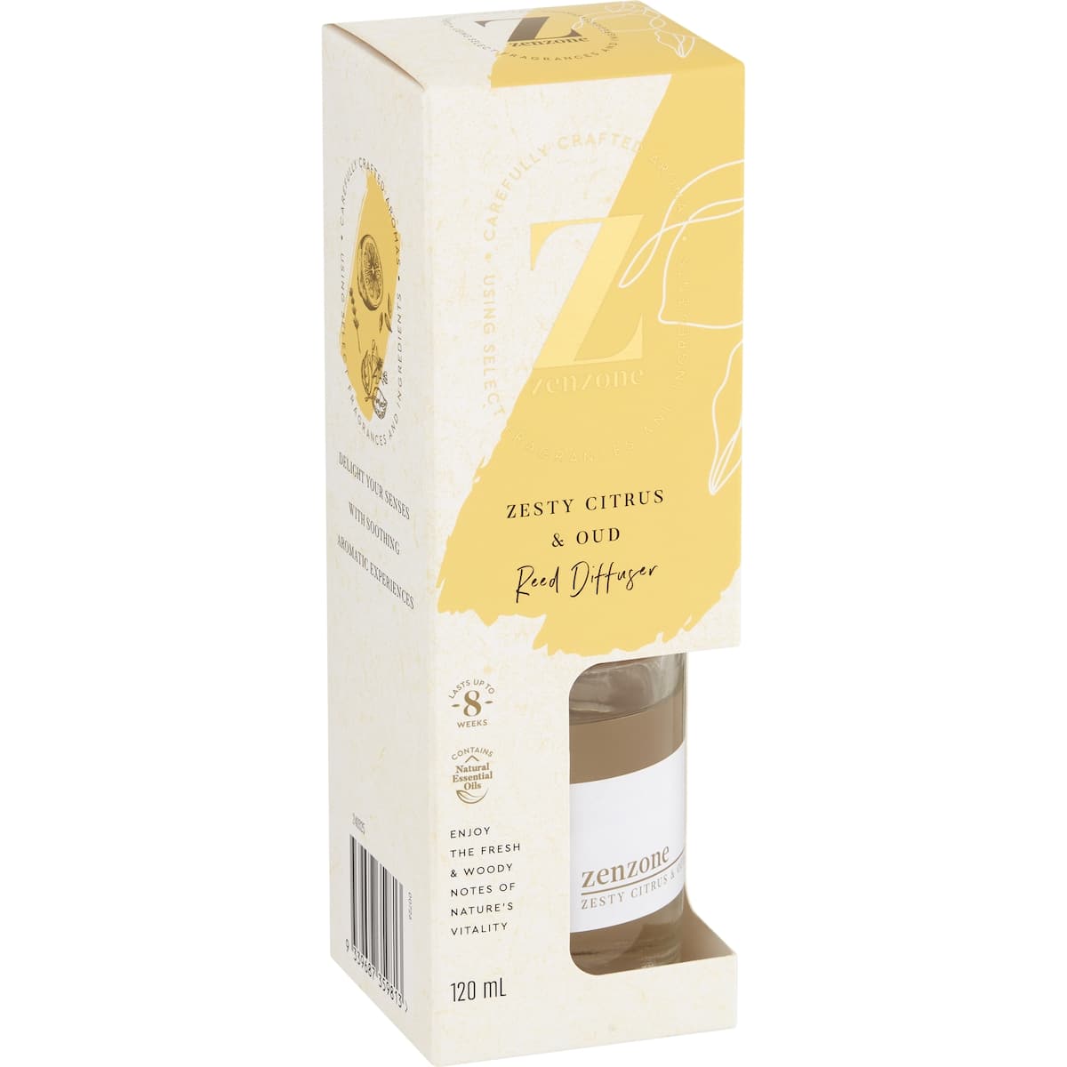 ZenZone Reed Diffuser Zesty Citrus & Oud 120mL | bunch