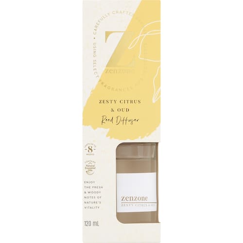 ZenZone Reed Diffuser Zesty Citrus & Oud 120mL | bunch