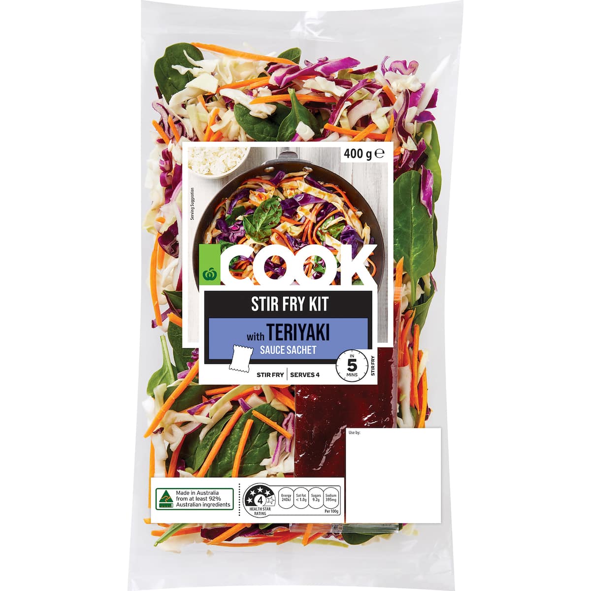 Woolworths COOK Stir Fry Kit With Teriyaki Sauce Sachet 400g | bunch