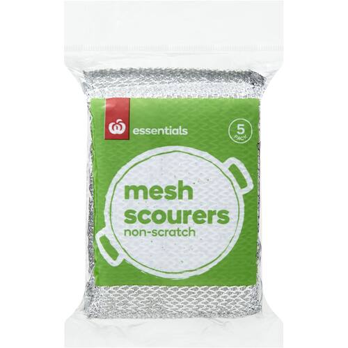 Essentials Mesh Scourer Non Scratch 5 Pack | bunch