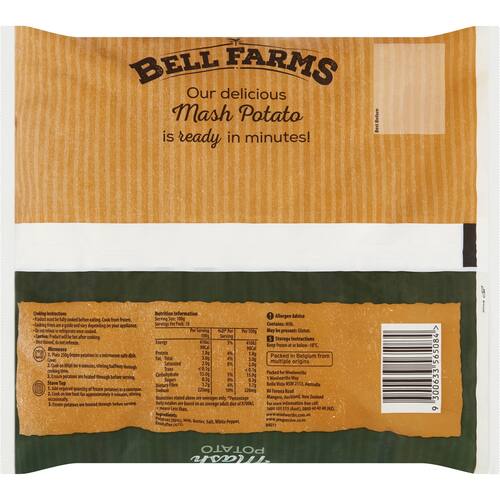 Bell Farms Frozen Mash Potato 1kg | bunch