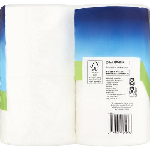 Vevelle Double Length Toilet Tissue 3 Ply 4 pack | bunch