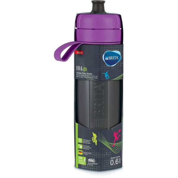 Brita Active Purple Filter Bottle 600ml | Woolworths