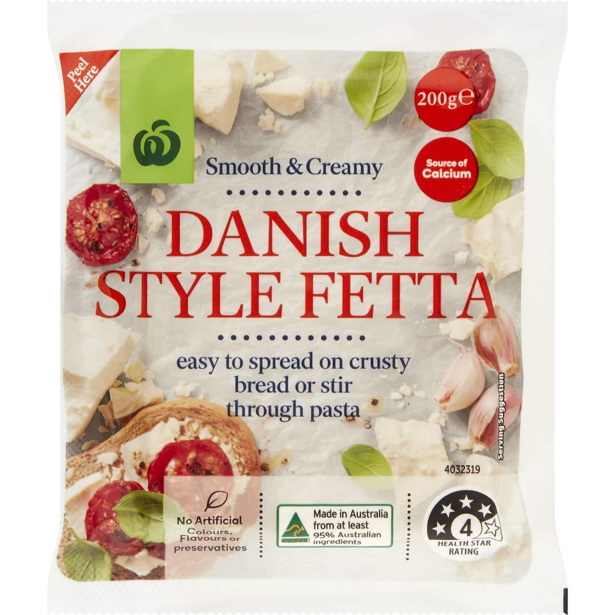 Woolworths Danish Style Fetta 200g | bunch