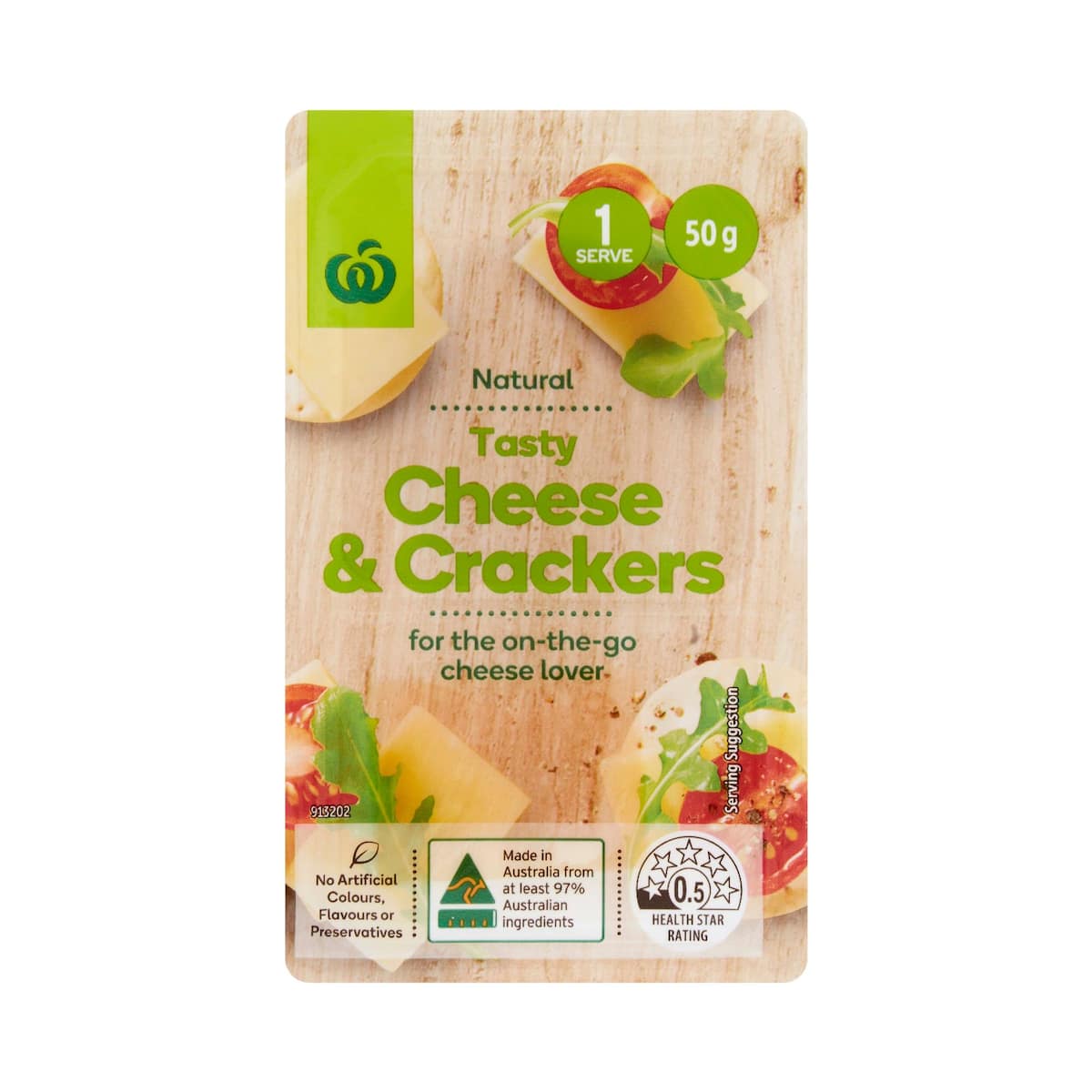 Woolworths Natural Tasty Cheese & Crackers Each 50g | bunch