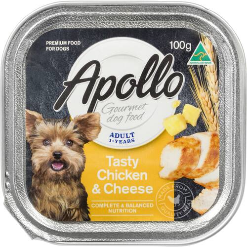 Apollo Adult Dog Food Tasty Chicken & Cheese 100g | bunch