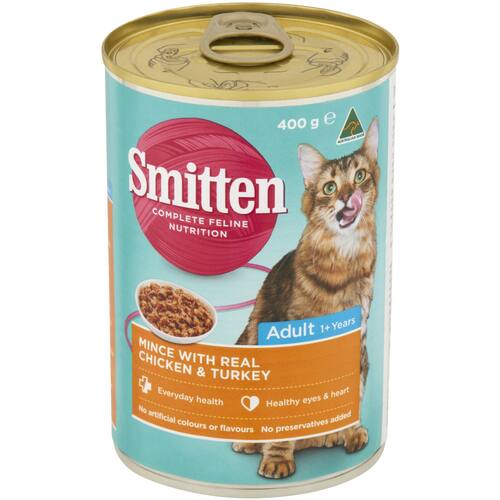 Smitten Cat Food Mince Chicken & Turkey 400g | bunch