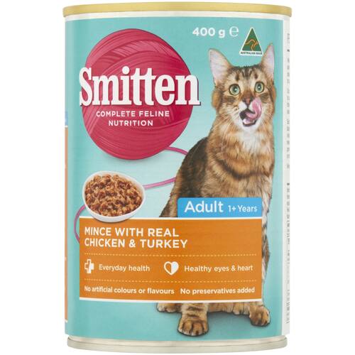 Smitten Cat Food Mince Chicken & Turkey 400g | bunch
