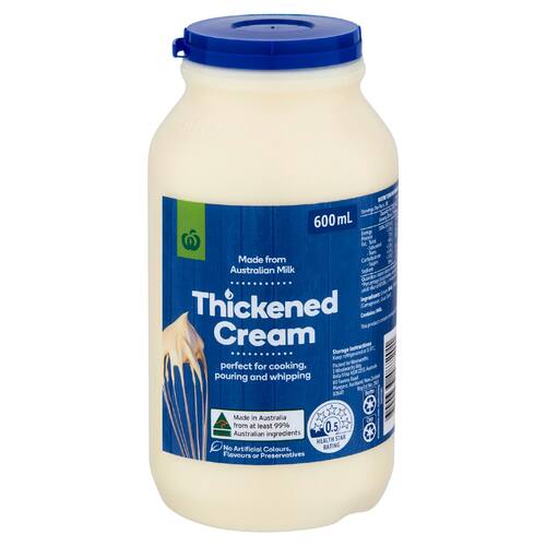 Woolworths Thickened Cream 600ml | bunch