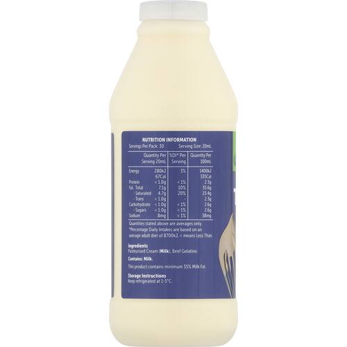 Woolworths Thickened Cream 600ml | bunch