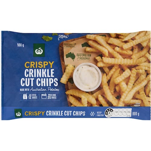 Woolworths Crispy Crinkle Cut Chips 900g | bunch