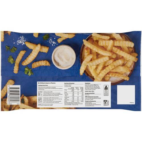 Woolworths Crispy Crinkle Cut Chips 900g | bunch