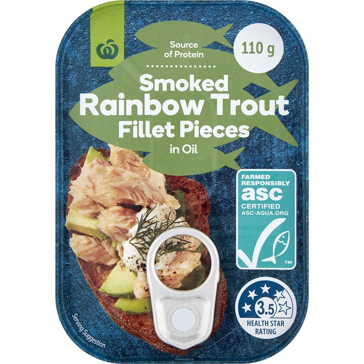 Woolworths Smoked Rainbow Trout Fillet Pieces In Oil 110g | bunch