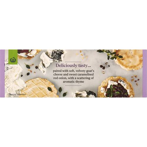 Woolworths Sesame and Cracked Pepper Wafer Crackers 100g | bunch