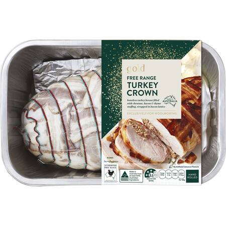 Get Woolworths Gold Turkey Crown With Chestnut, Bacon & Thyme Stuffing ...