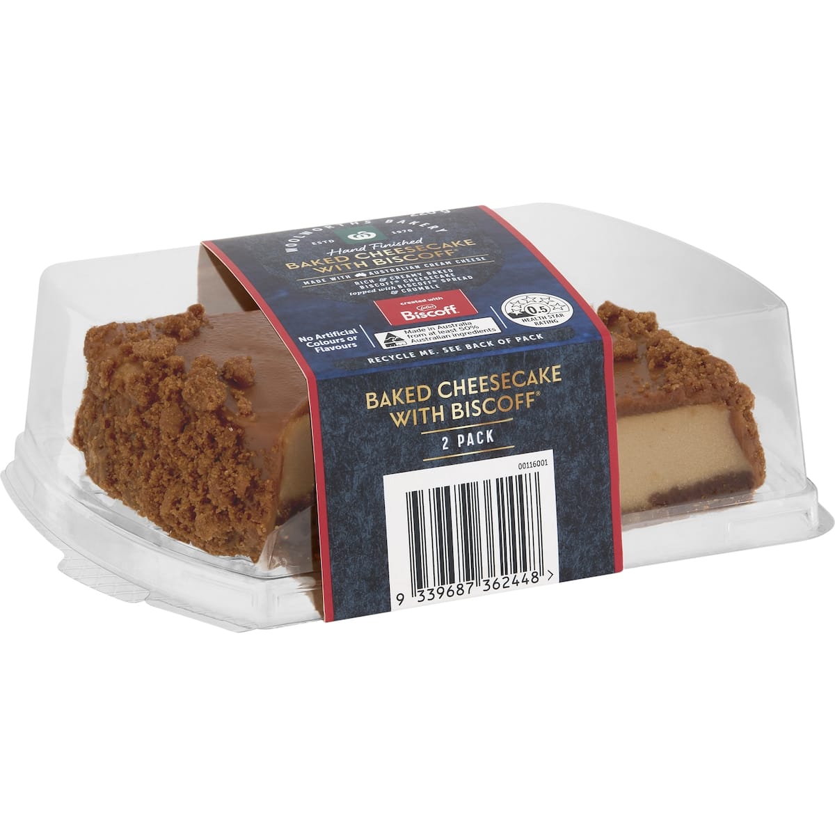 Woolworths Baked Cheesecake With Biscoff 2 pack | bunch