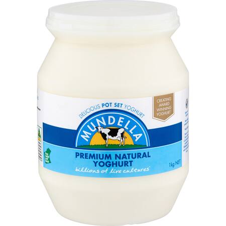 Get Mundella Natural Yoghurt Premium Natural 1kg delivered to your ...