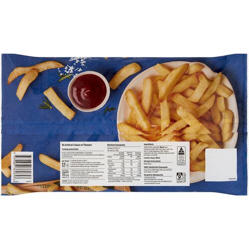 Woolworths Crispy Straight Cut Chips 900g | bunch