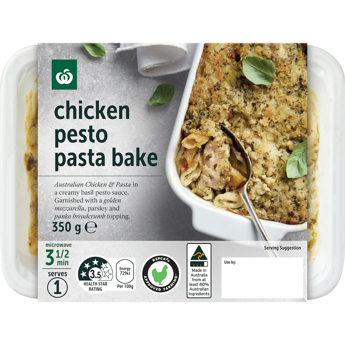 Woolworths Chicken Pesto Pasta Bake 350g | bunch