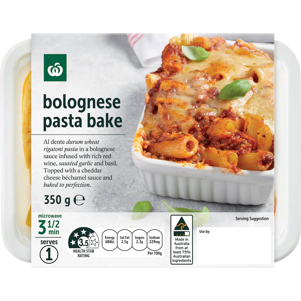 Woolworths Bolognese Pasta Bake 350g | bunch