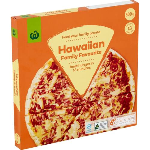 Woolworths Frozen Pizza Hawaiian 500g | bunch