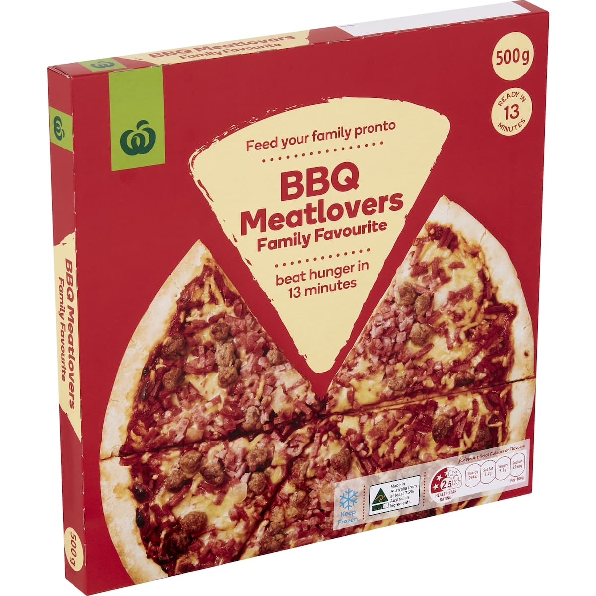 Woolworths Frozen Pizza Bbq Meat Lovers 500g | bunch