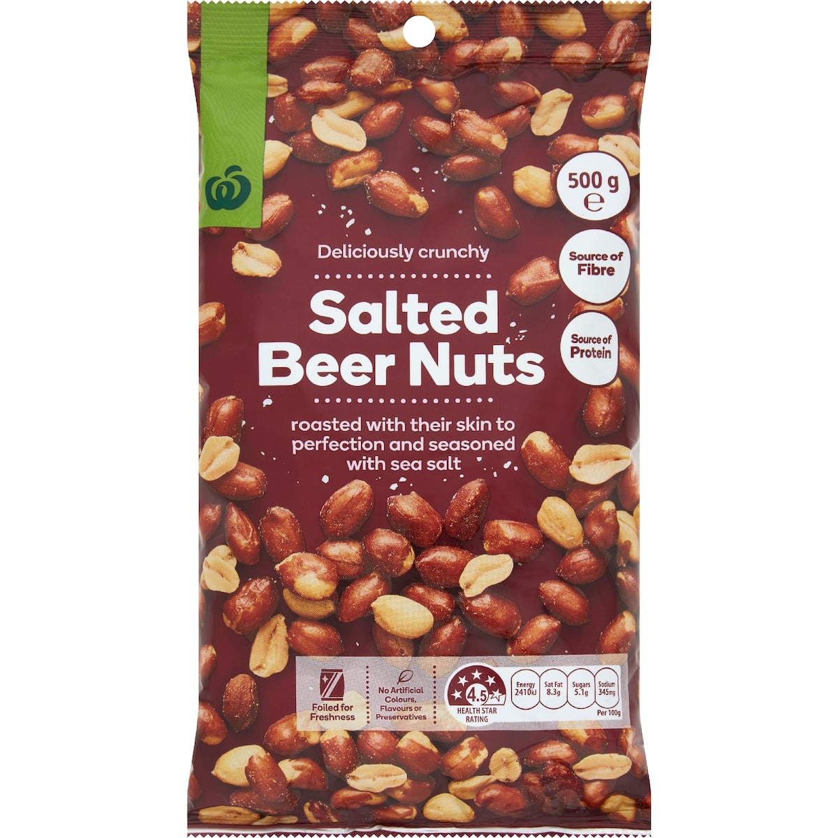 Woolworths Salted Beer Nuts 500g | bunch