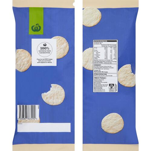 Woolworths Thin & Crispy Rice Crackers Original 6 pack | bunch