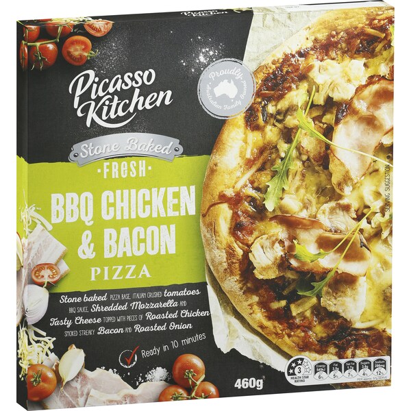 Picasso Kitchen FRESH PIZZA CHICKEN & BACON 460G | Woolworths
