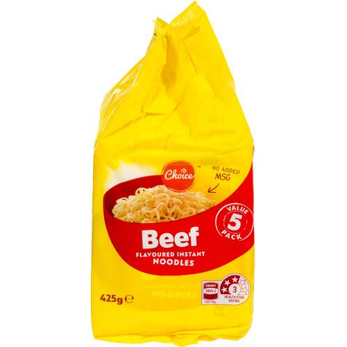 Choice Beef Instant Noodles 5x85g Pack | bunch