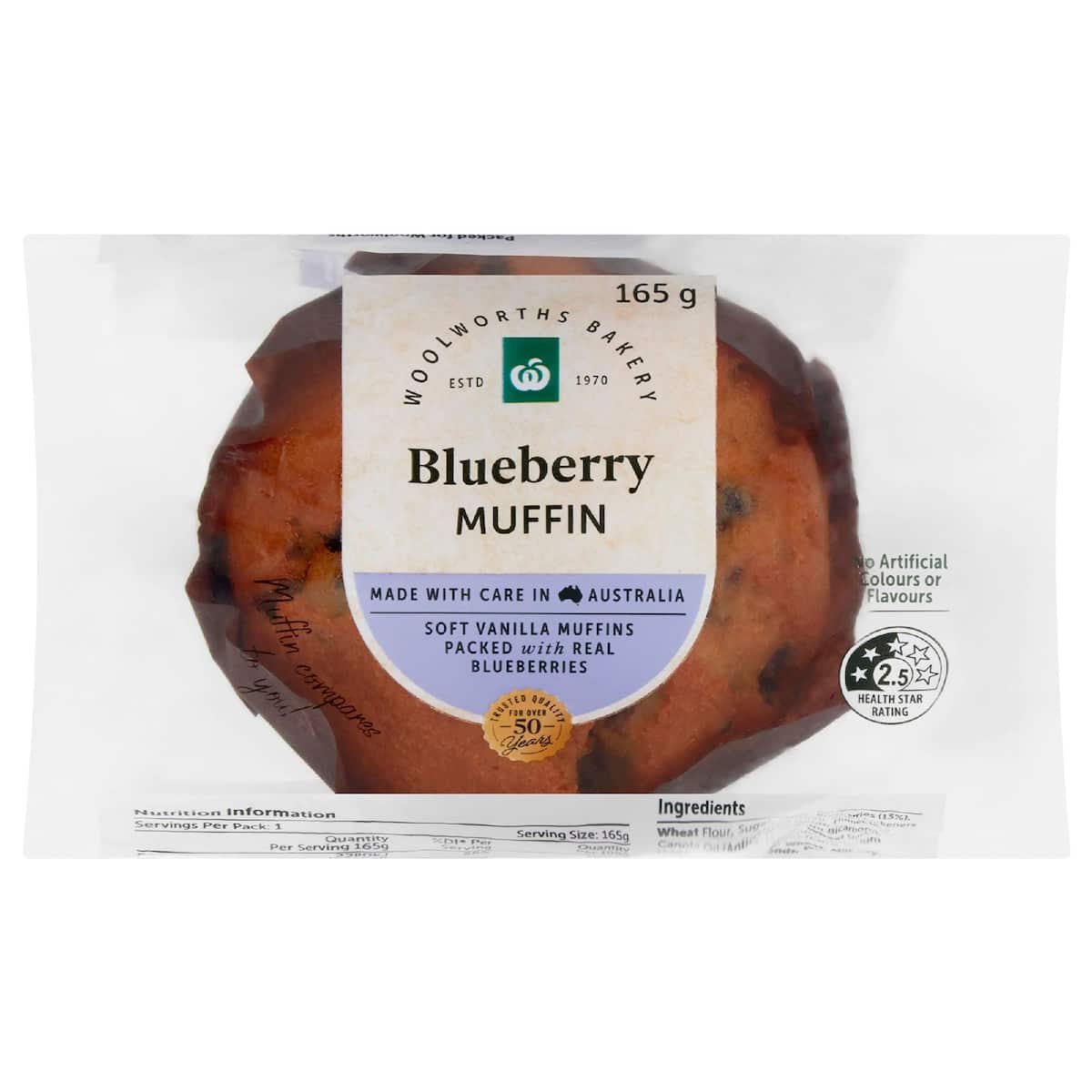 Woolworths Blueberry Muffin 165g | bunch
