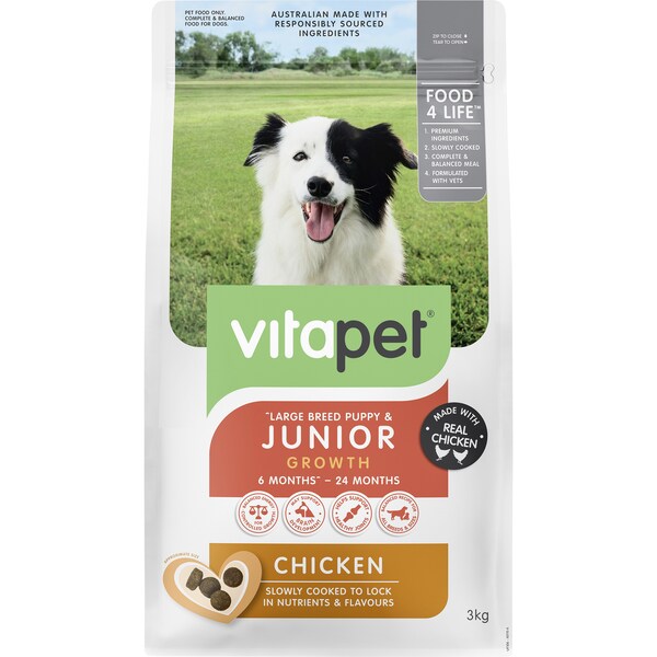 Vitapet Dry Dog Food Junior Chicken 3kg | Woolworths