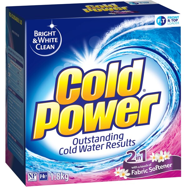 Cold Power 2 In 1 Laundry Powder With a Touch Of Fabric Softner 1.8kg ...