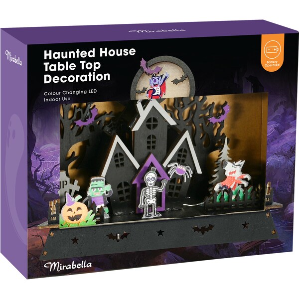 Mirabella Haunted House Table Top Decoration With LED each | Woolworths