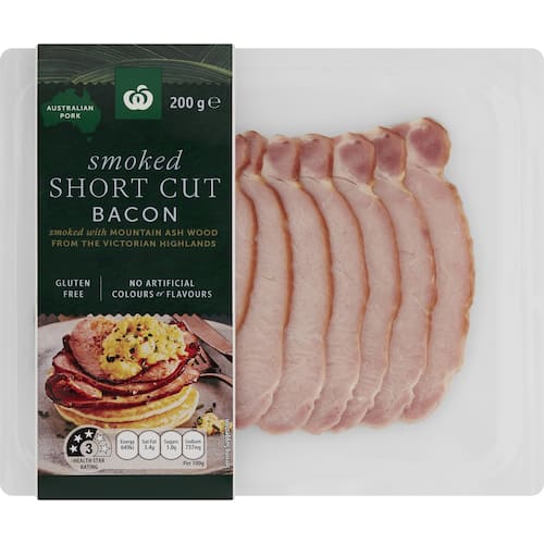 Woolworths Shortcut Australian Bacon 200g | bunch