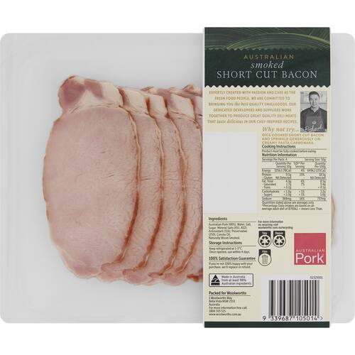 Woolworths Shortcut Australian Bacon 200g | bunch