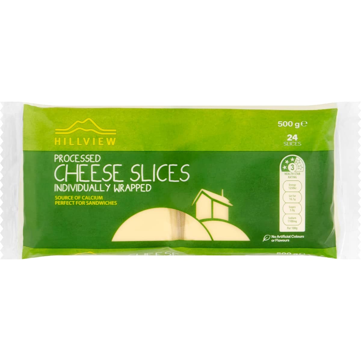 Hillview Cheese Slices Full Fat 500g | bunch