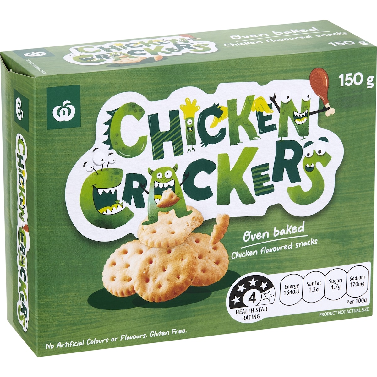 Woolworths Chicken Crackers Oven Baked 150g | bunch