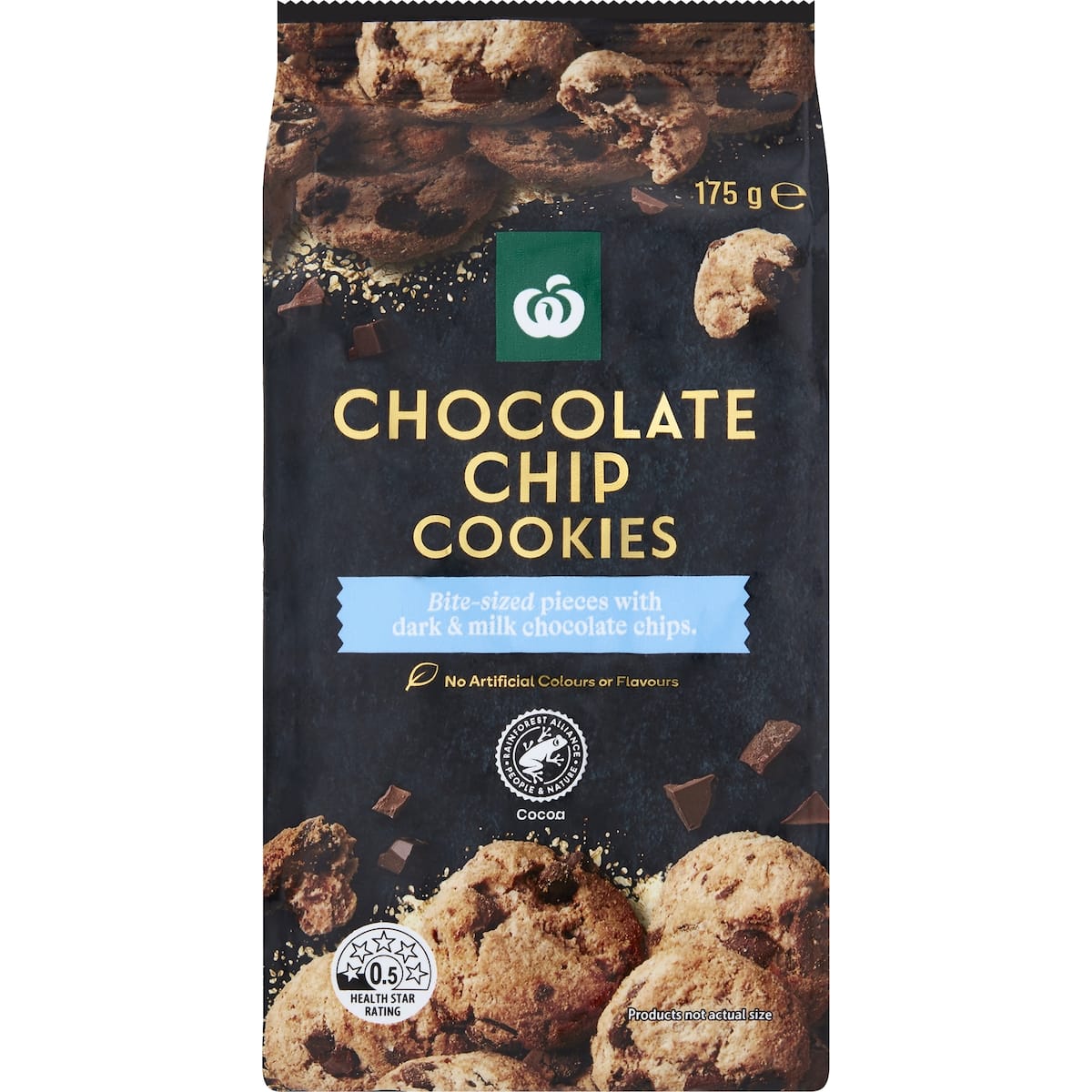 Woolworths Mini Chocolate Chip Cookies 175g | bunch