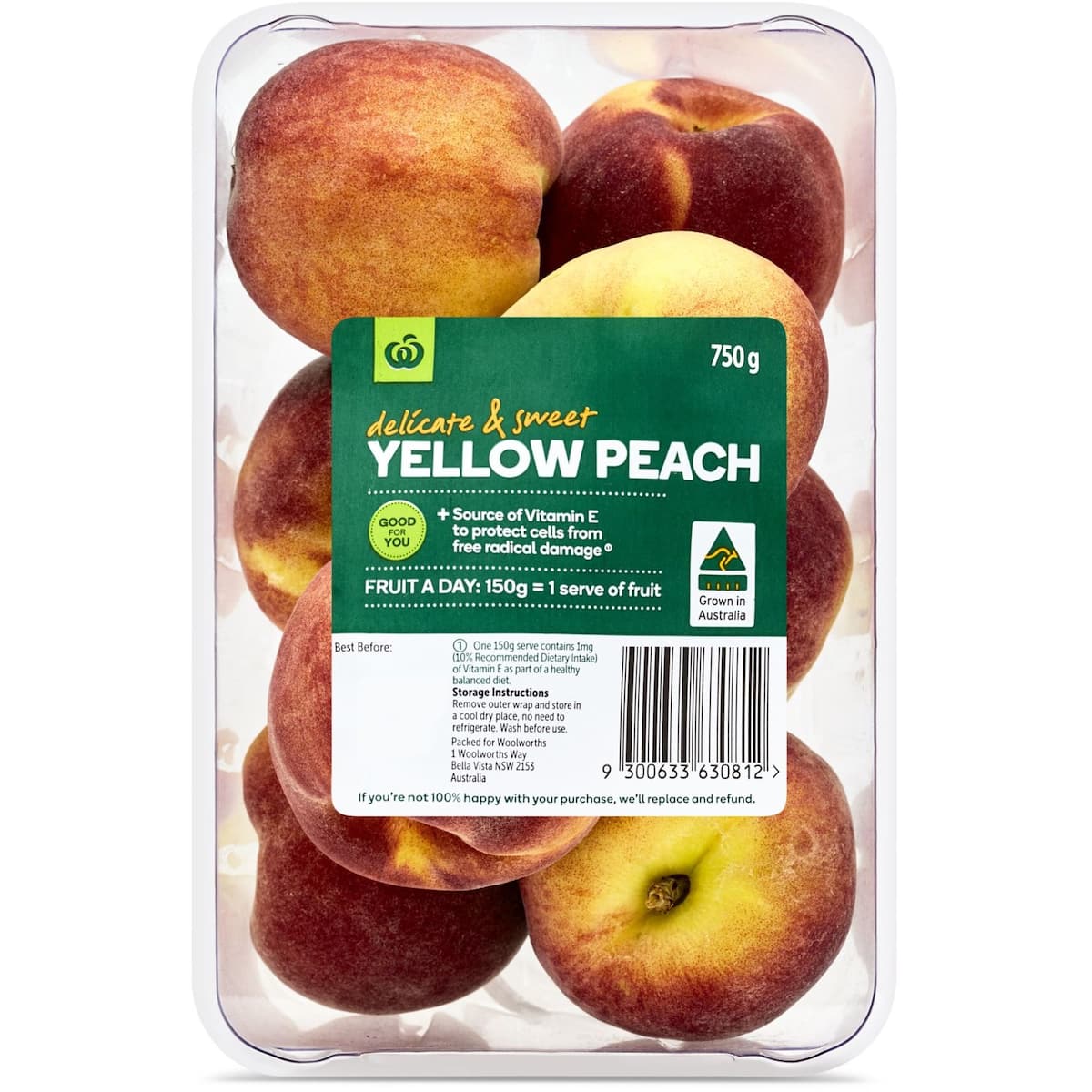 Woolworths Yellow Flesh Peach Punnet 750g | bunch