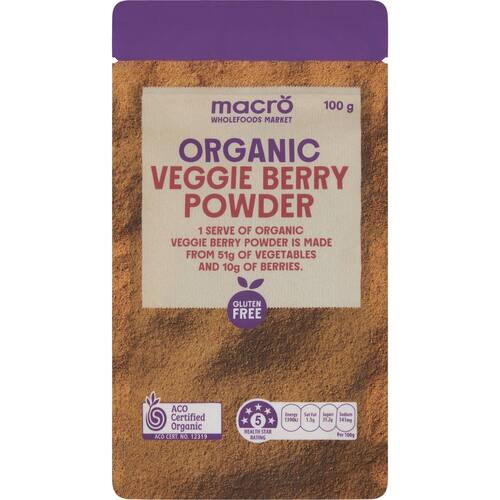 Macro Organic Berry Veggie Powder 100g | bunch