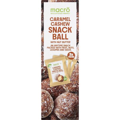 Macro Caramel Cashew Snack Ball With Nut Butter 3 pack | bunch