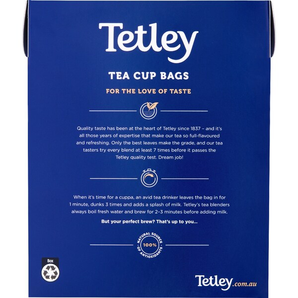 Tetley Tea Bags 100 Pack | Woolworths
