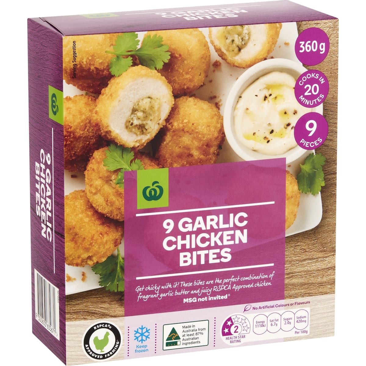 Woolworths Garlic Chicken Bites 360g | bunch