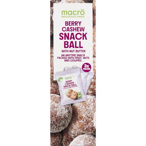 Macro Berry Cashew Snack Ball With Nut Butter 3 pack | bunch